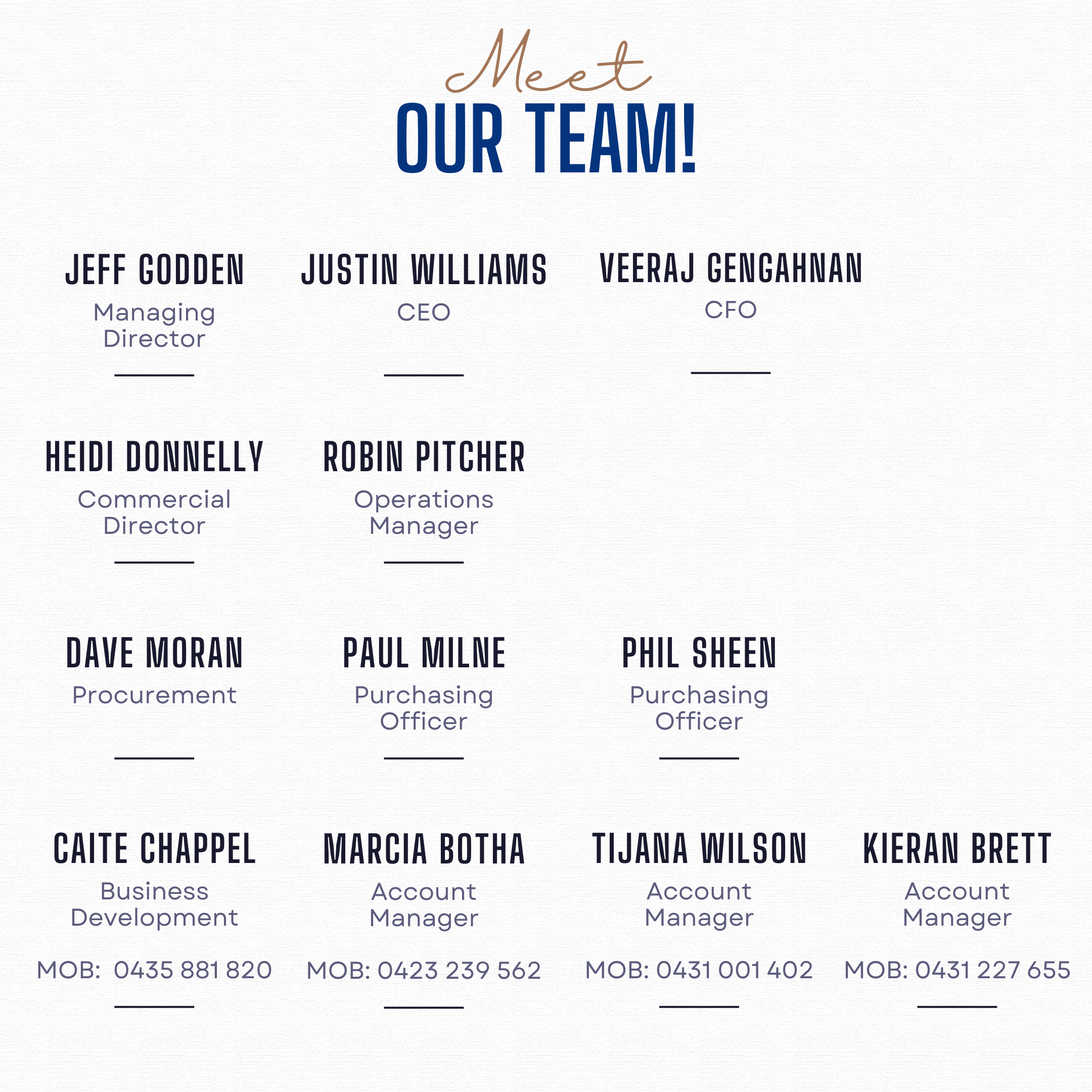 Our Team - Godden Food Group