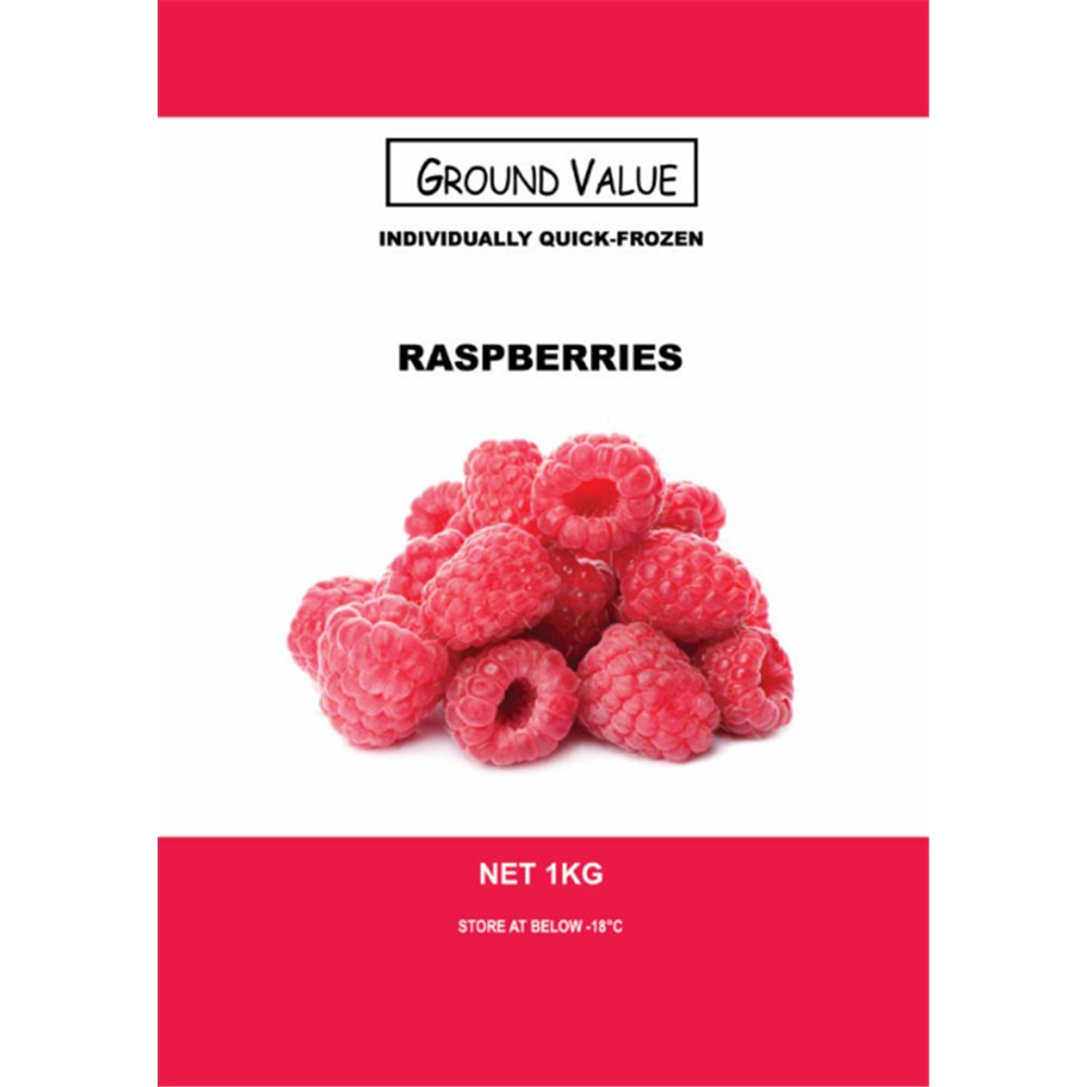 Raspberries Frozen 1kg - Frozen Fruit & Veg - Godden Food Group ...