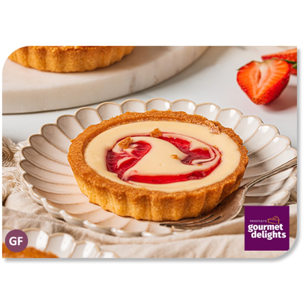 Cheesecake Strawberry Tart Ind x 6 - GF - Desserts - Godden Food Group ...